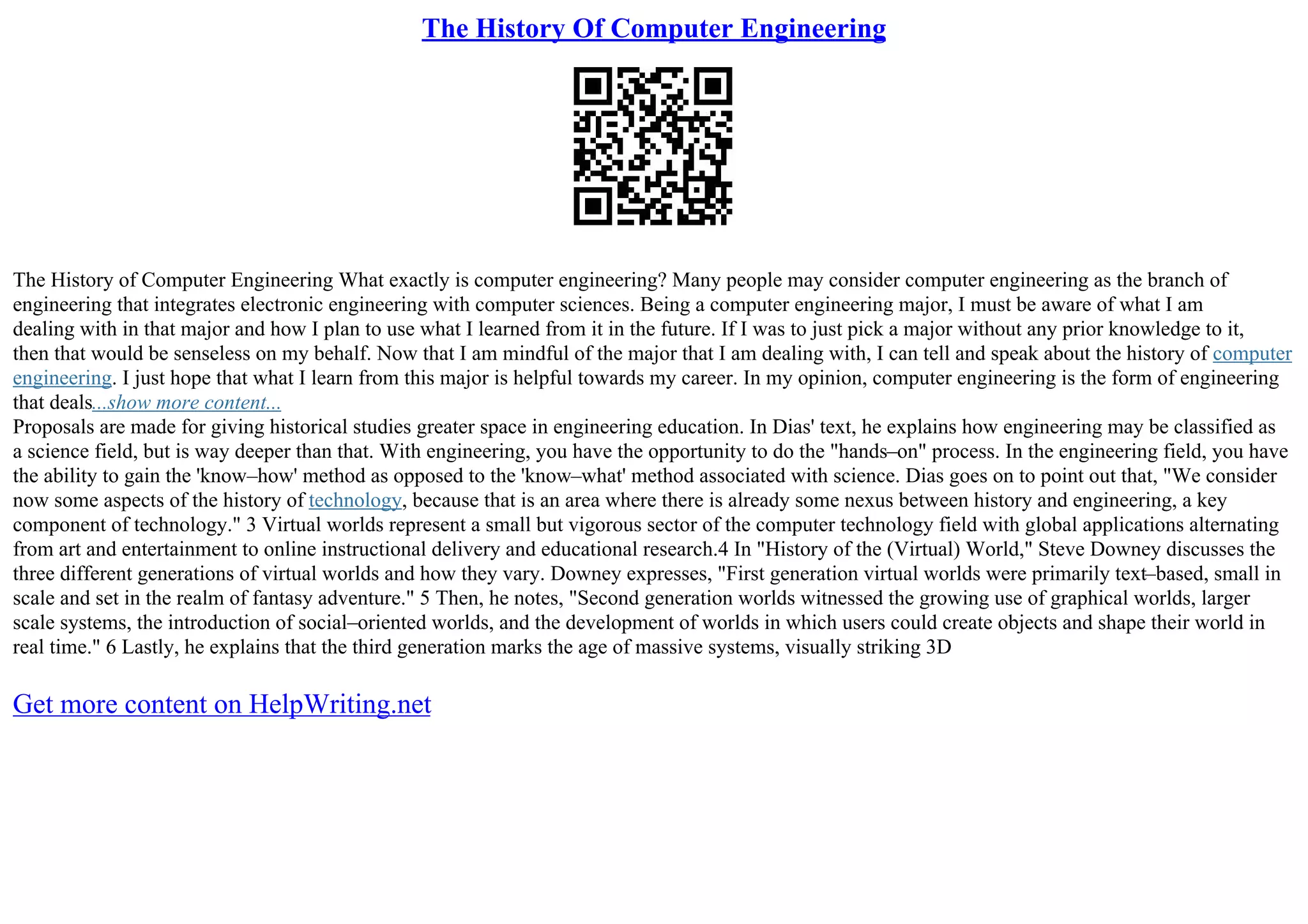The Four Main Components And History Of Computers | PDF