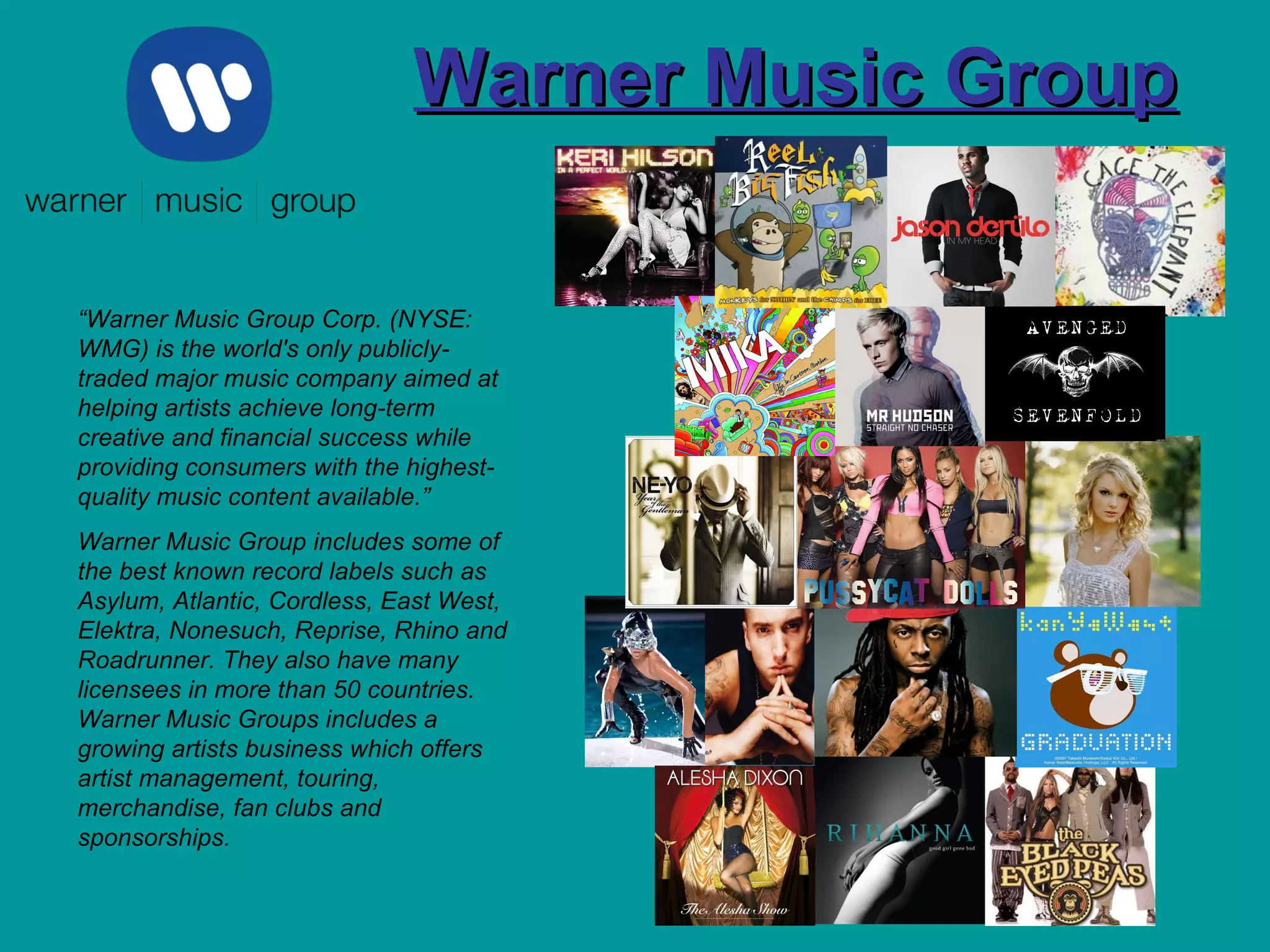 The Four Major Record Labels | PPT | World/International Music | Music