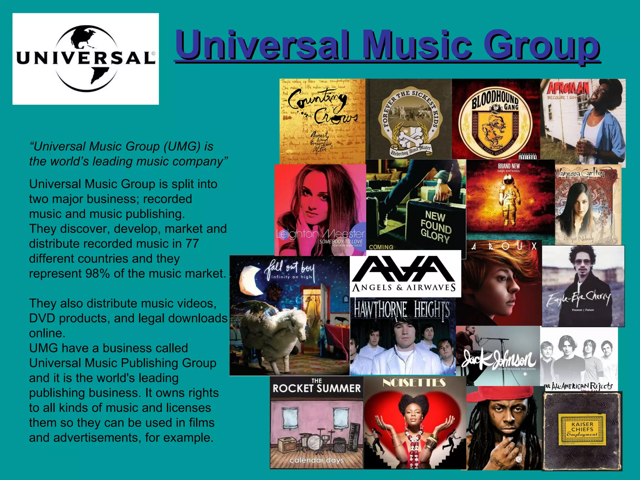 The Four Major Record Labels | PPT | World/International Music | Music
