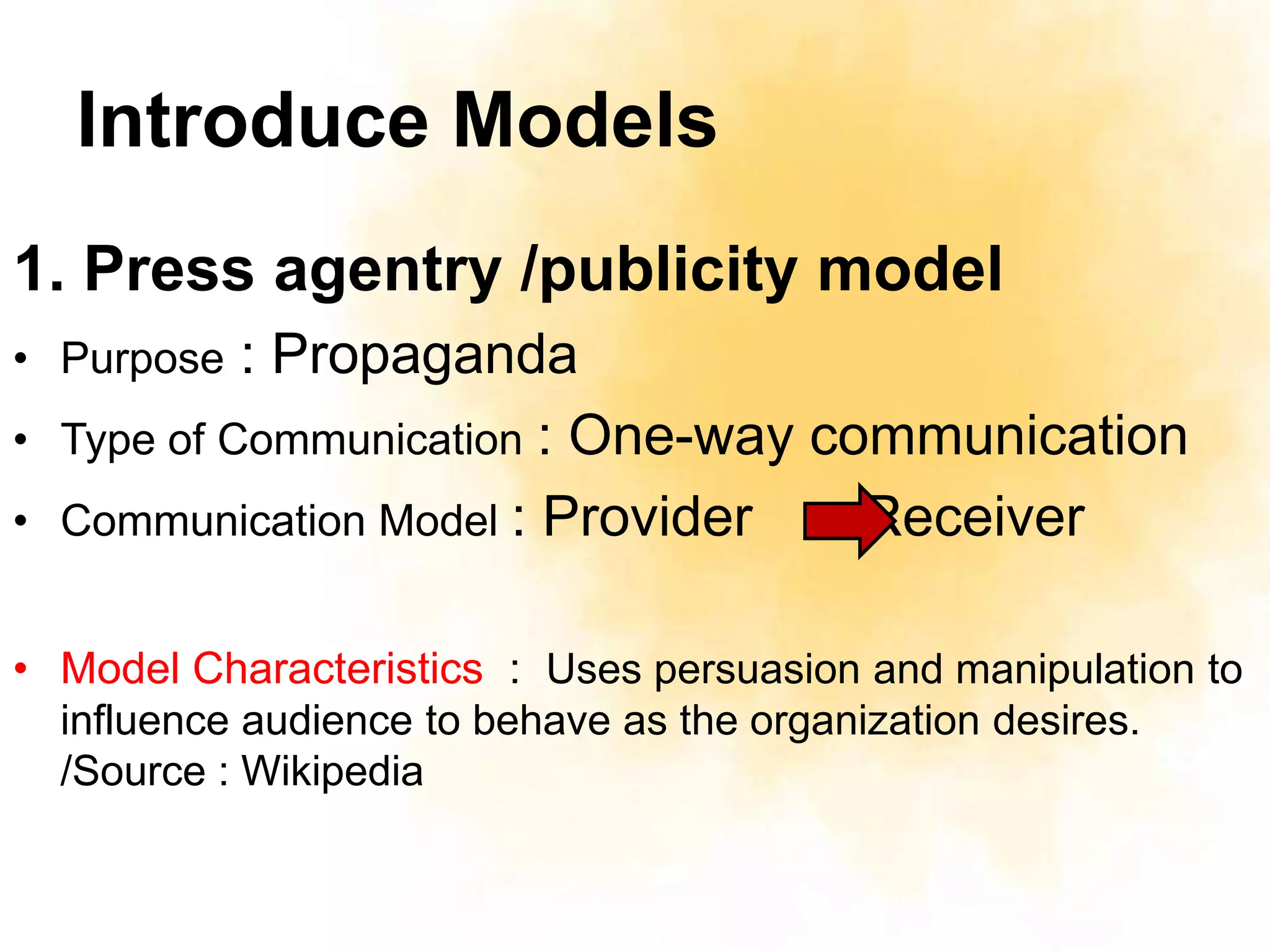 The four models of pr | PPT