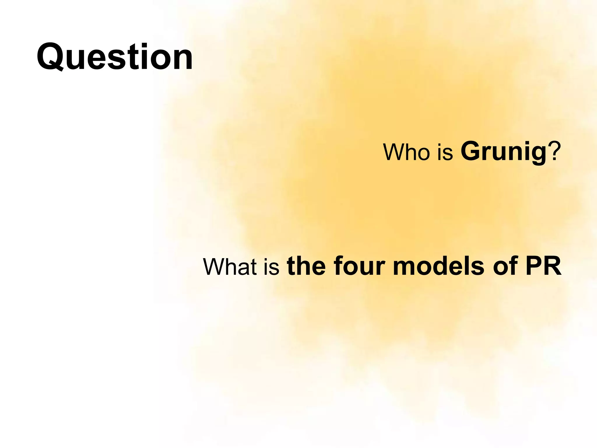 The four models of pr | PPTX