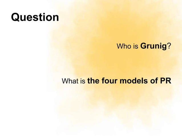 The four models of pr | PPT