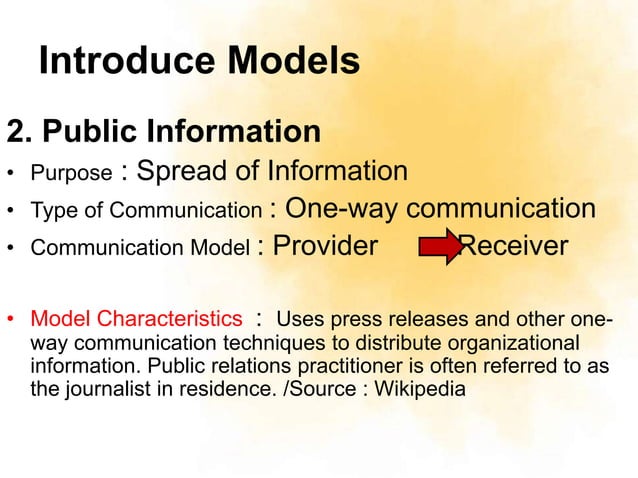 The four models of pr | PPT