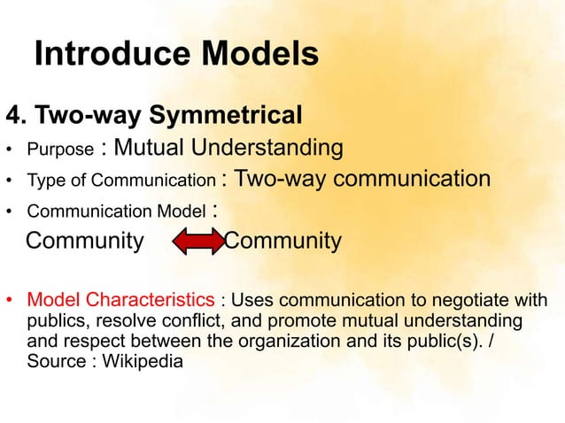 The four models of pr | PPT