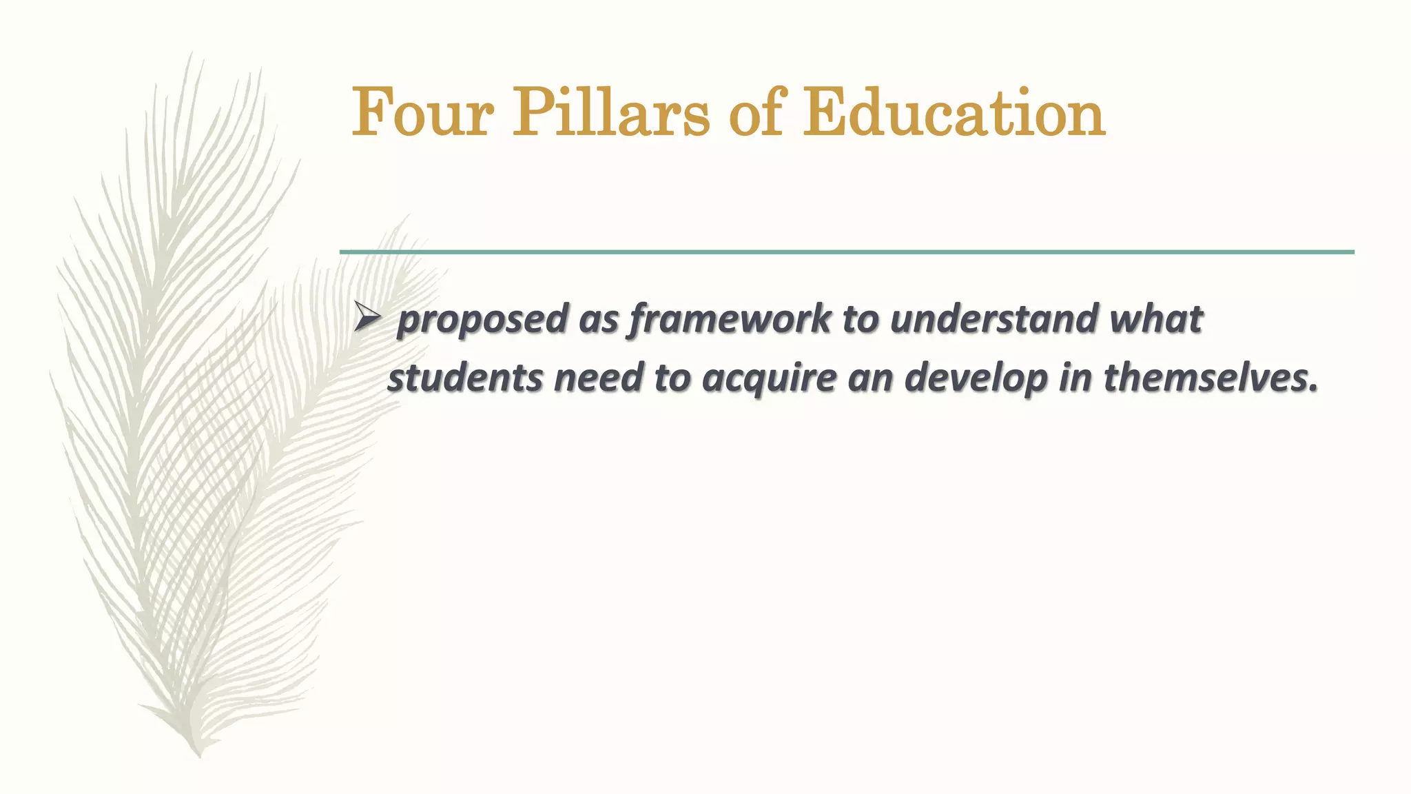 The four pillars of education | PPTX