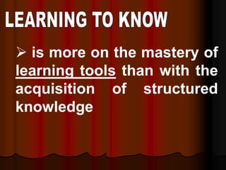 The four pillars of learning | PPTX
