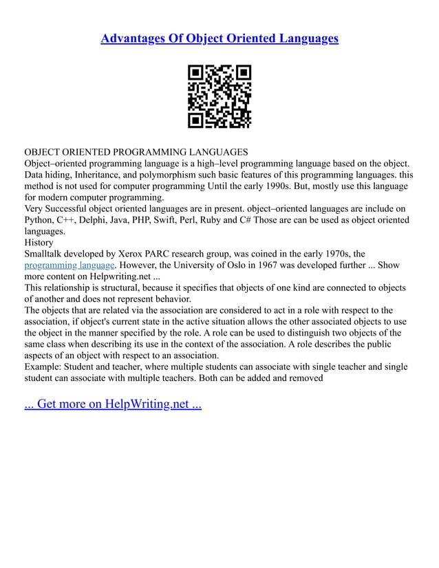 The Four Principles Of Object Oriented Programming | PDF