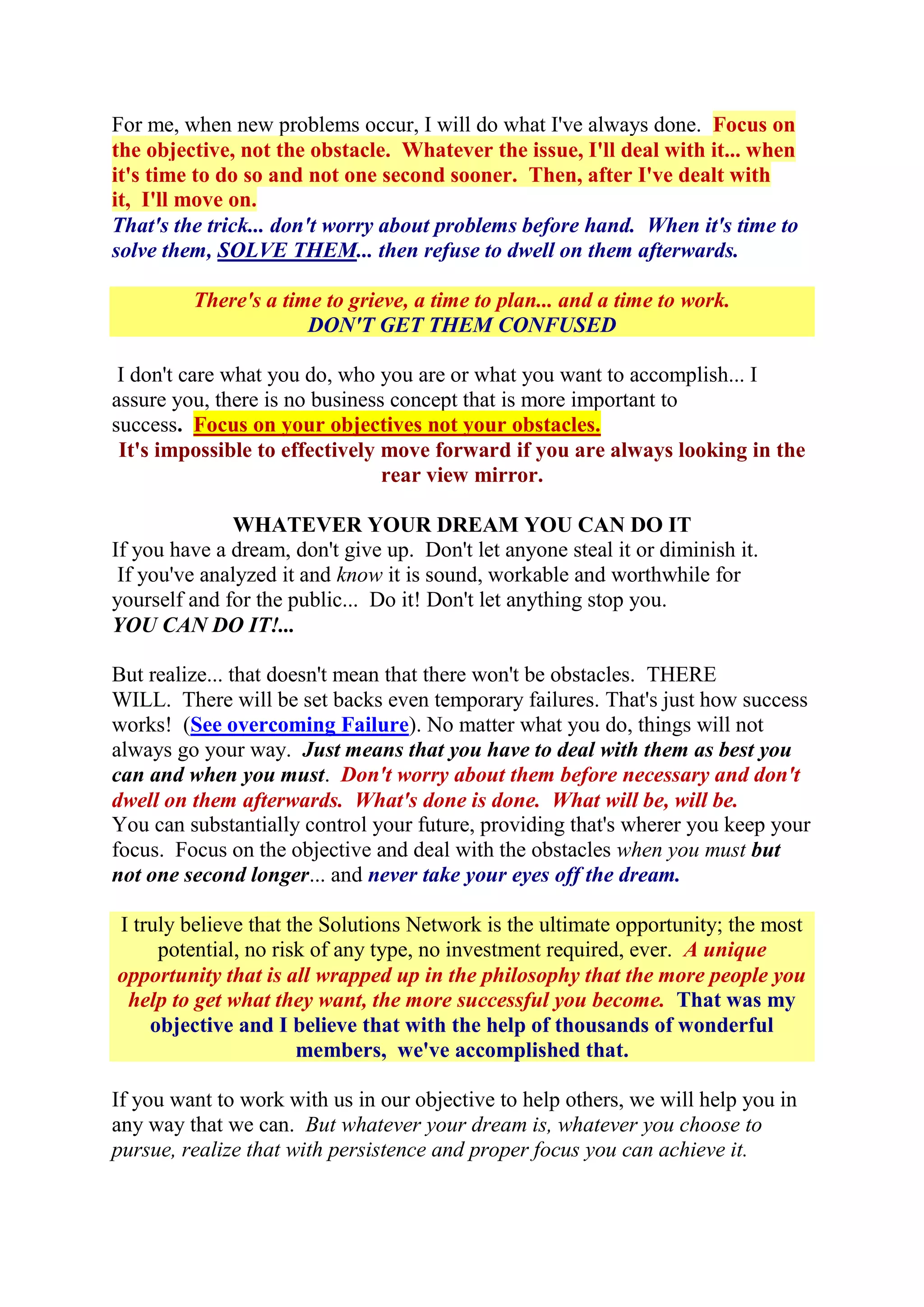 The four principles of success | PDF