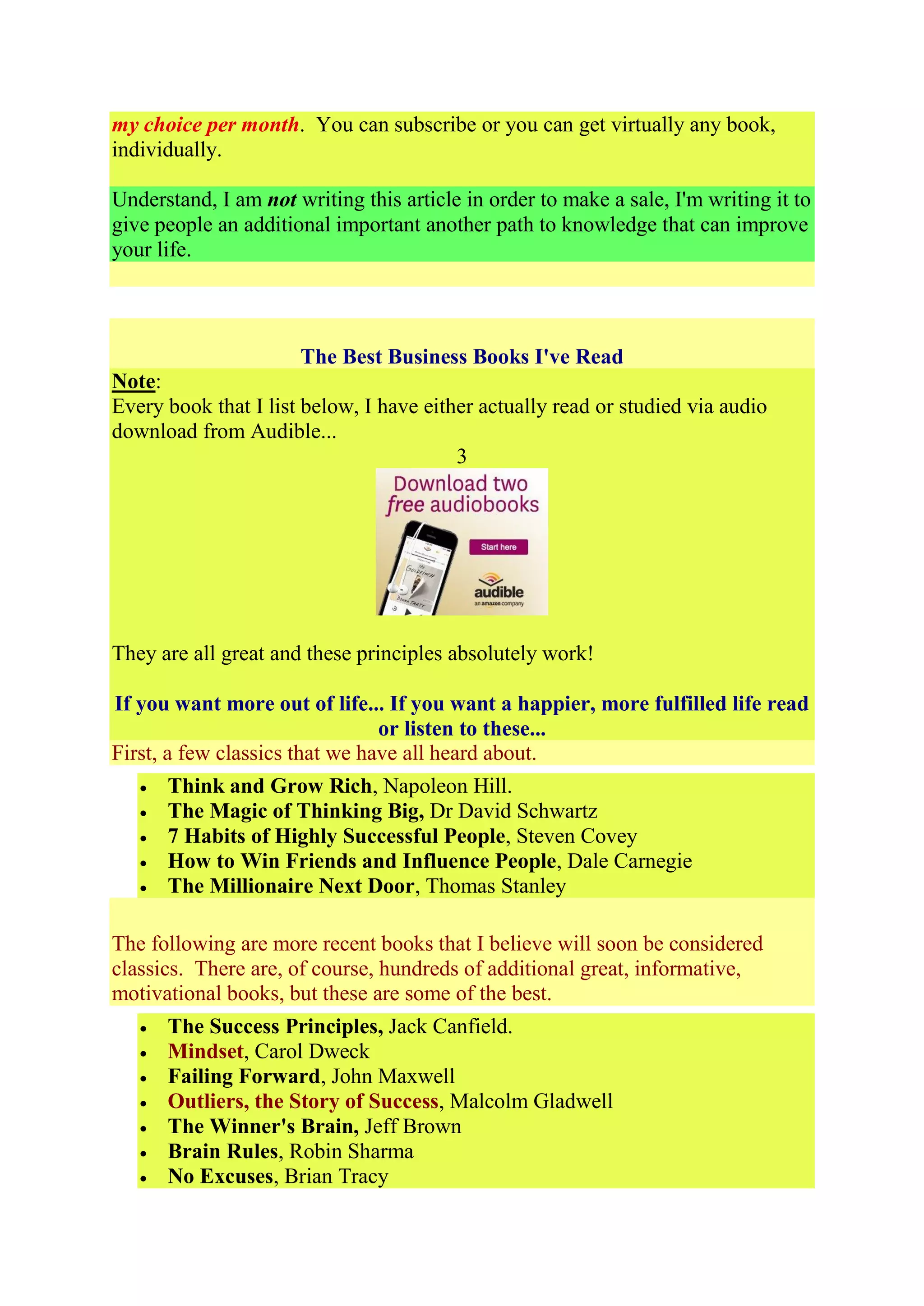 The four principles of success | PDF