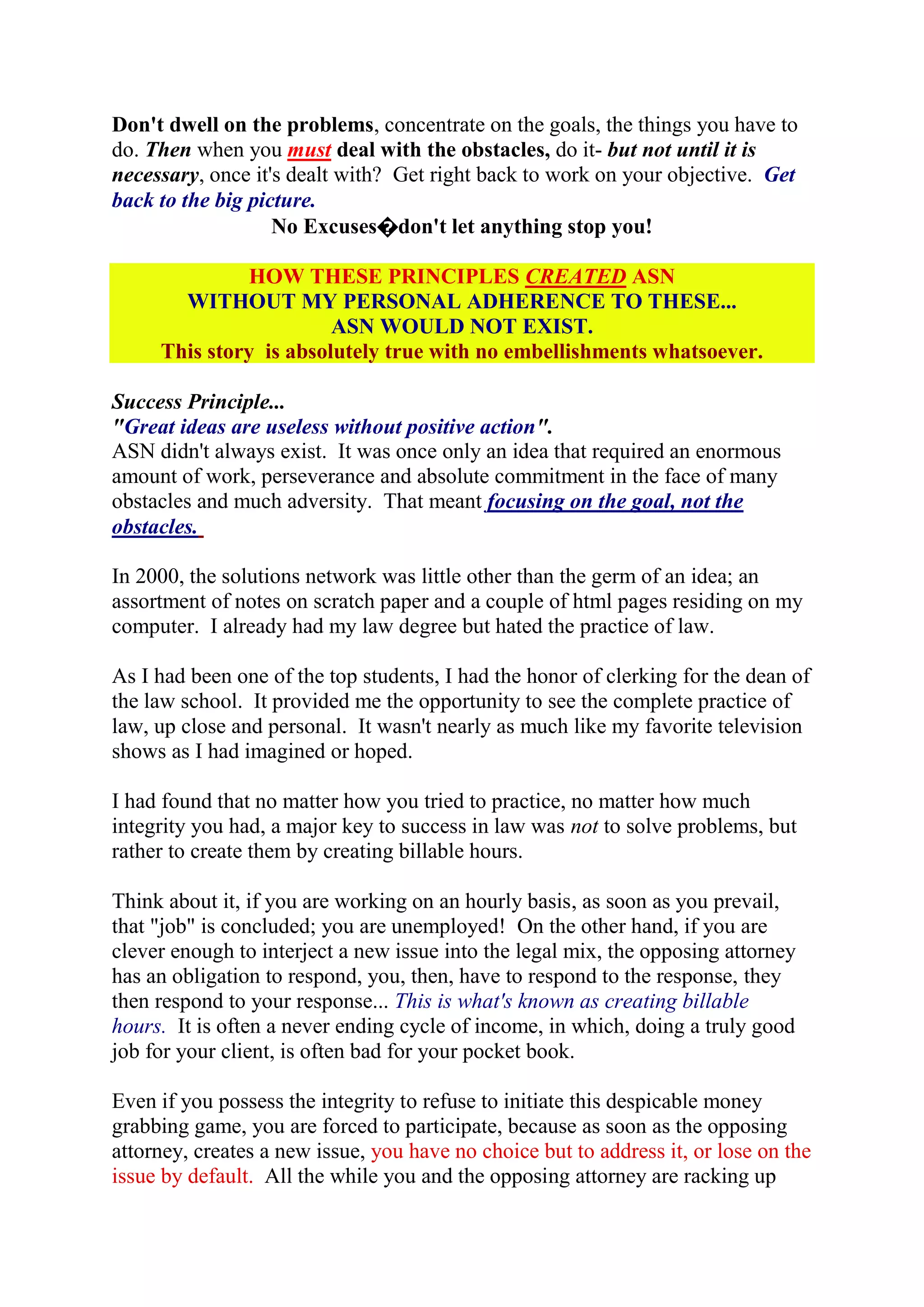 The four principles of success | PDF