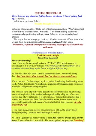 The four principles of success | PDF