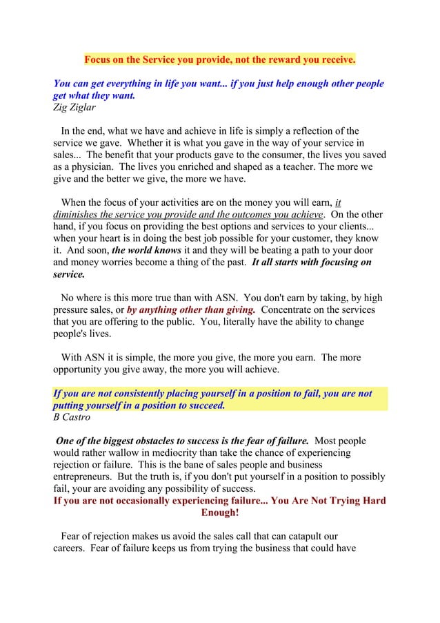 The four principles of success | PDF