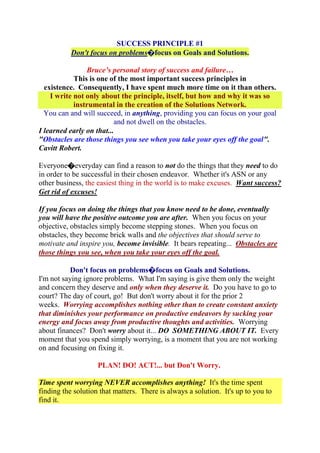 The four principles of success | PDF