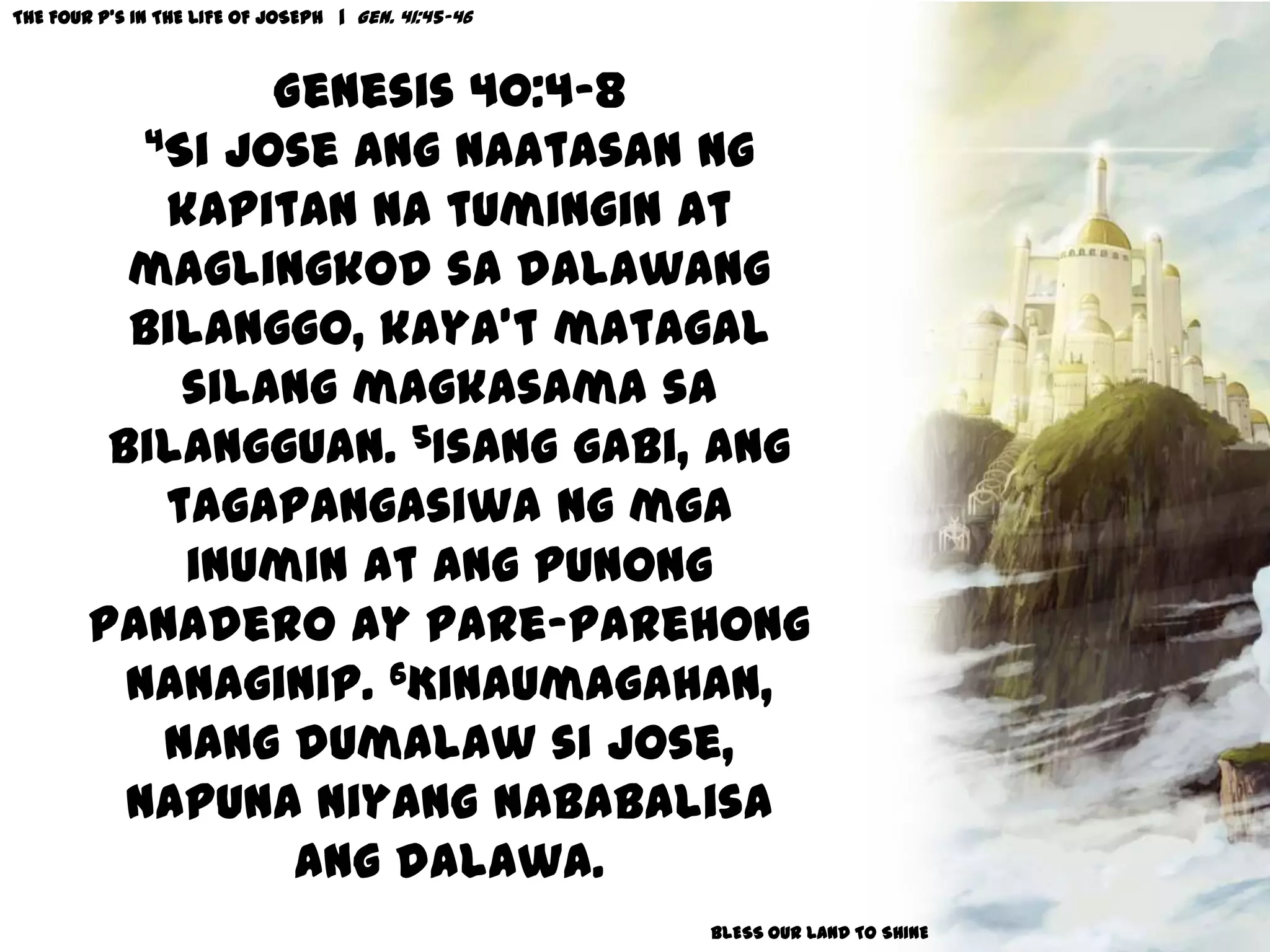 4 P’s in the life of Joseph Part 4 (Palace) | PPTX