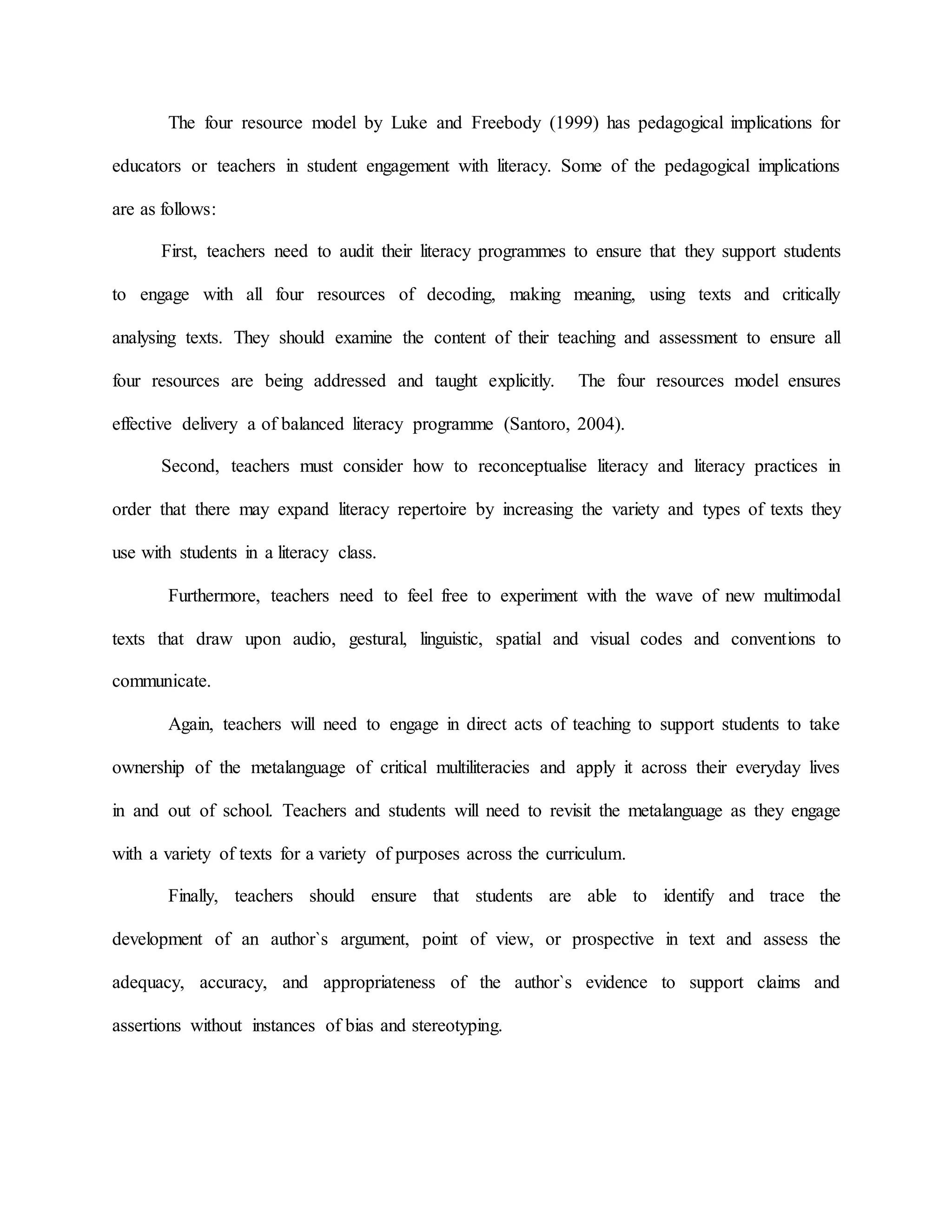 The four resources model | DOCX