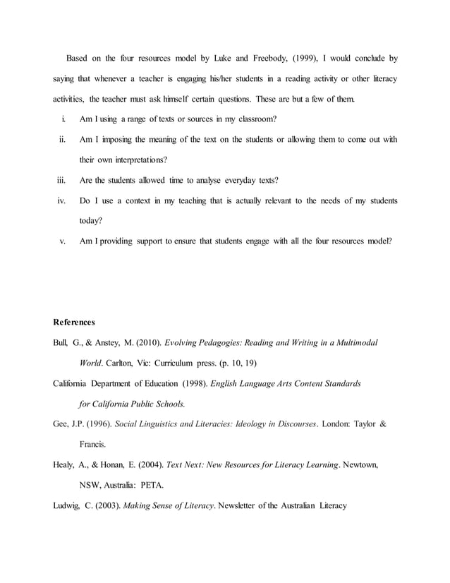 The four resources model | DOCX