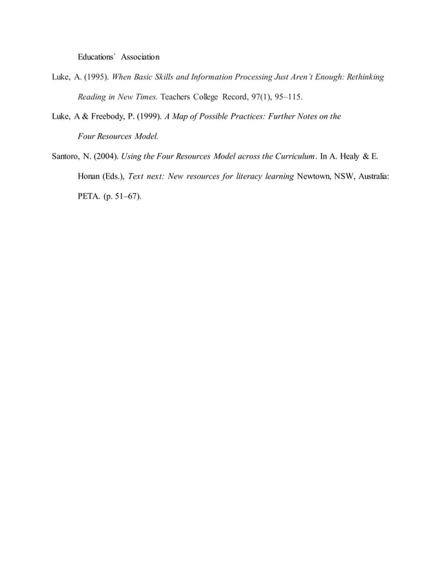 The four resources model | DOCX