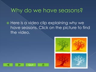 The Four Seasons Of Michigan | PPTX | Weather | Science