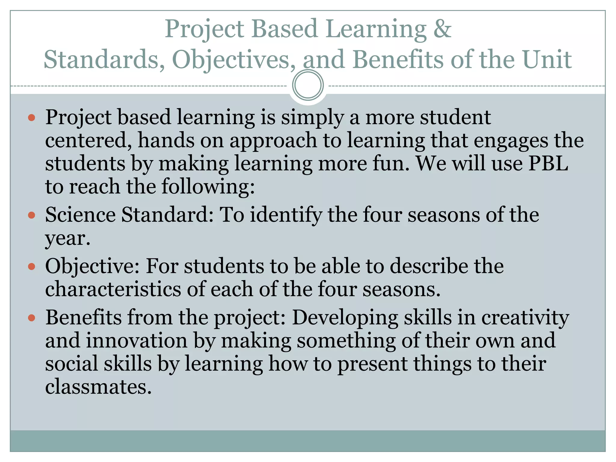 The Four Seasons Project | PPTX