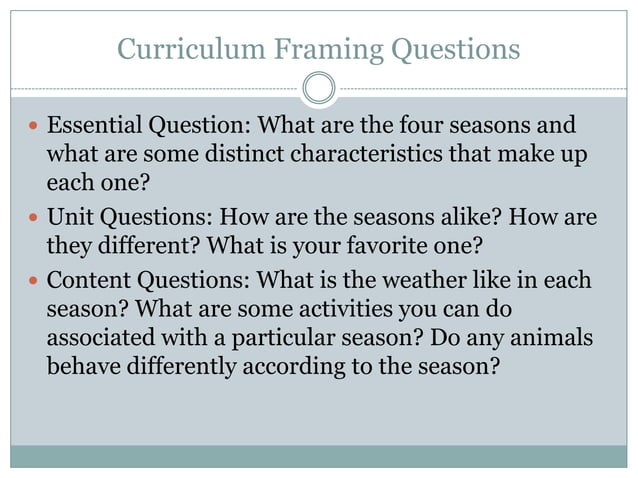 The Four Seasons Project | PPTX