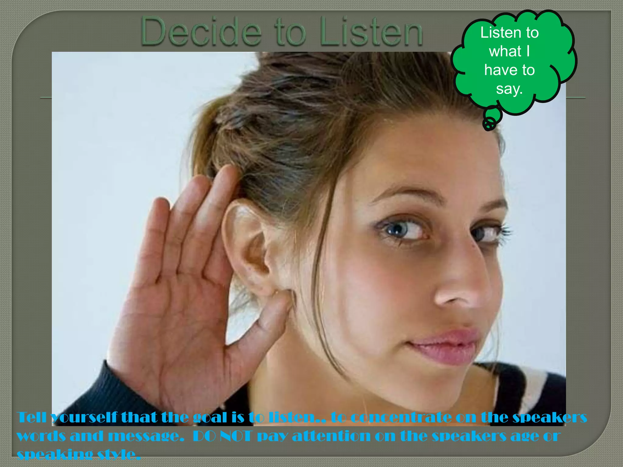 The Four Stages Of Active Listening | PPTX