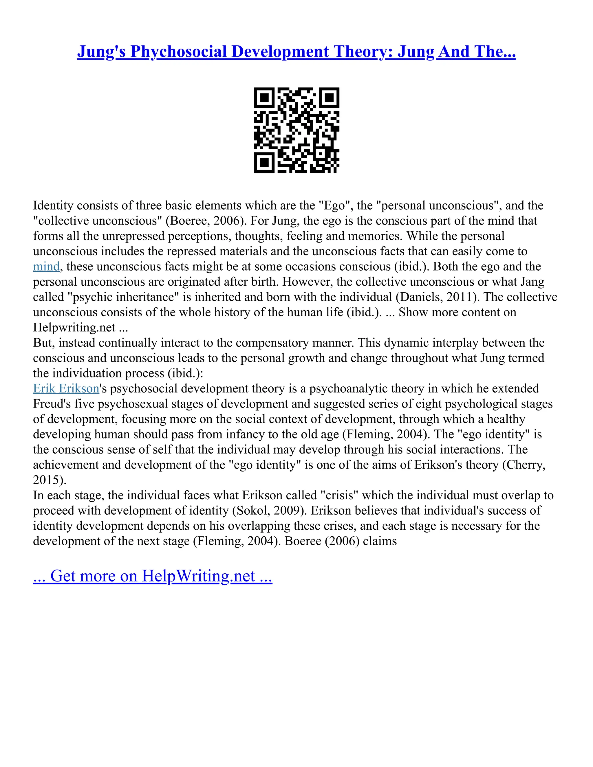 The Four Stages Of The Four Theories Of Human Development | PDF ...