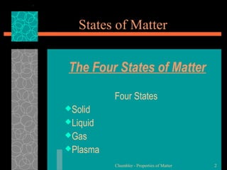 The four states of matter (chemistry) | PPT