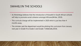 Swahili as a language of the fourth industrial revolution | PPT