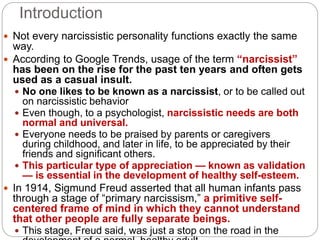 The four types of narcissist, how to | PPTX