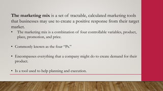 The four variables of the marketing mix | PPTX | Marketing and ...