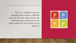 The four variables of the marketing mix | PPTX | Marketing and ...