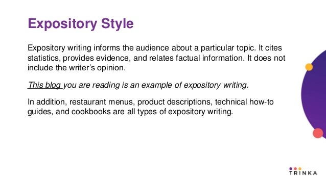 The Four Writing Styles And When To Use Them | PPT