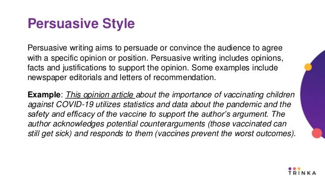 The Four Writing Styles And When To Use Them | PPT