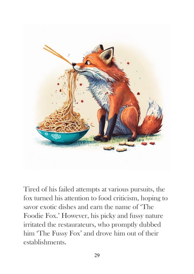 The Fox: An Illustrated Childrens' Book using Generative AI | PDF