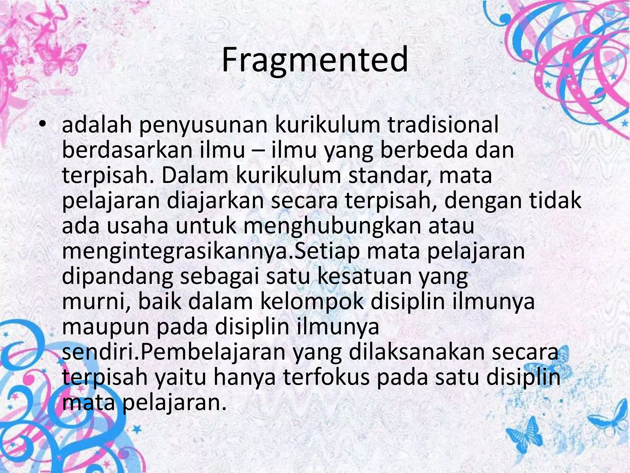 The fragmented model | PPTX