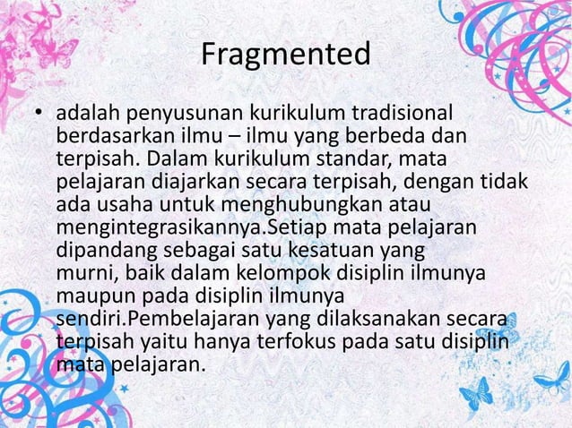 The fragmented model | PPTX