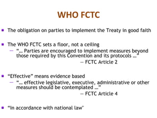 The framework convention on tobacco control | PPTX