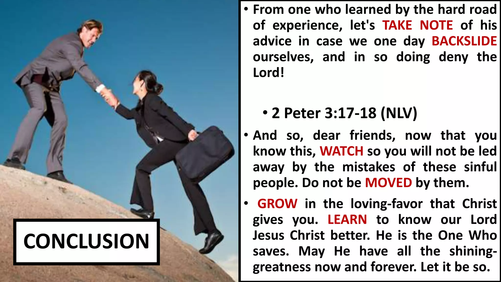 The Framework of a Backslider | PPTX