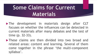 The framework of materials and method & Current approaches to materials ...