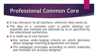 The framework of materials and method & Current approaches to materials ...