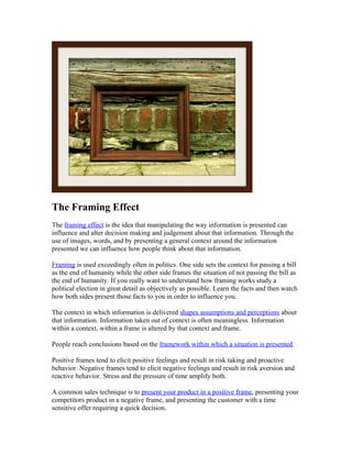 The framing effect | DOC