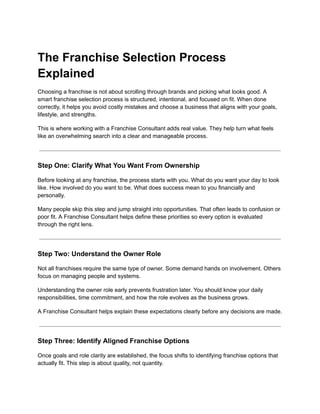 The Franchise Selection Process Explained.pdf