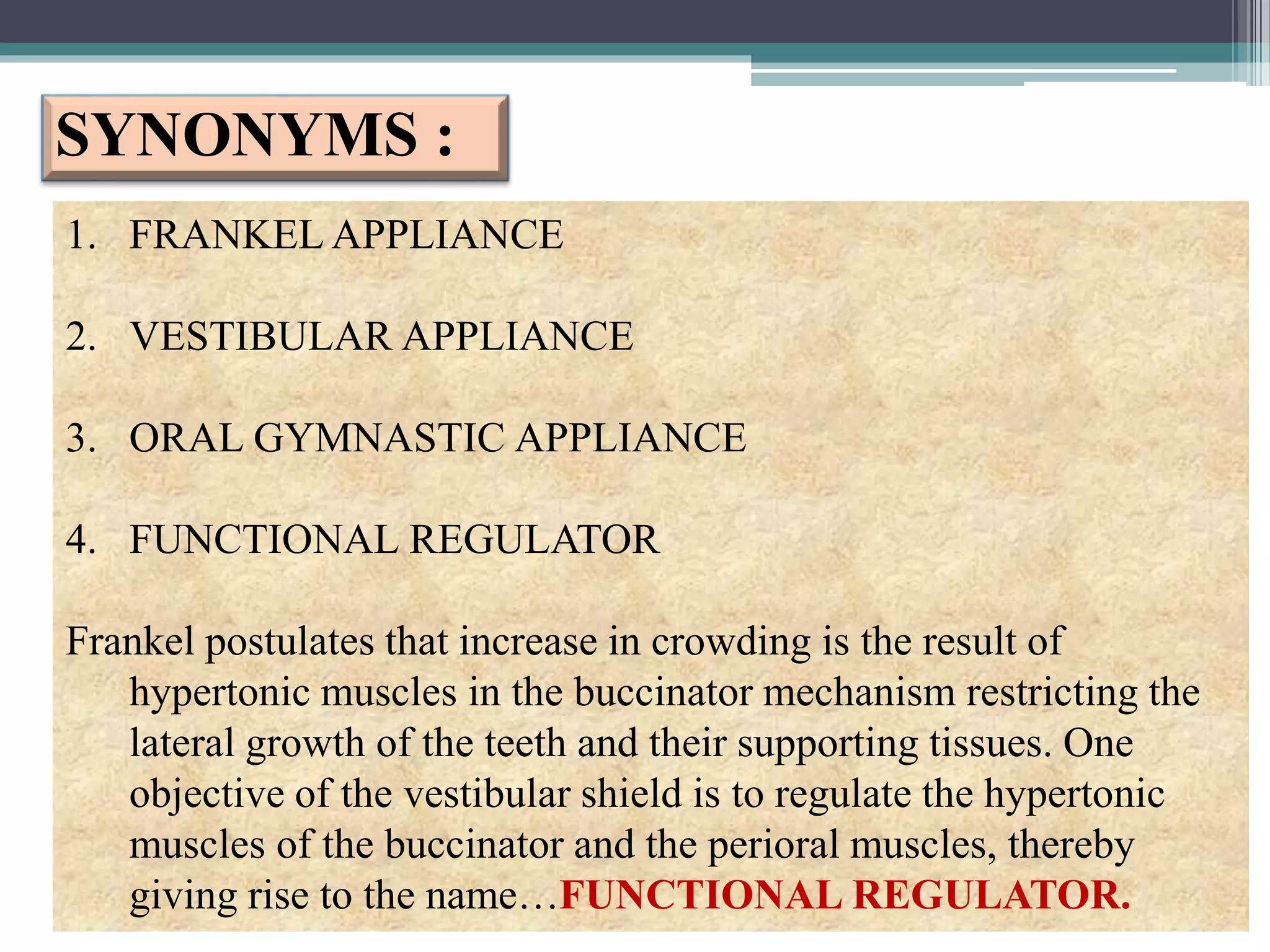 THE FRANKEL FUNCTIONAL REGULATOR.pptx