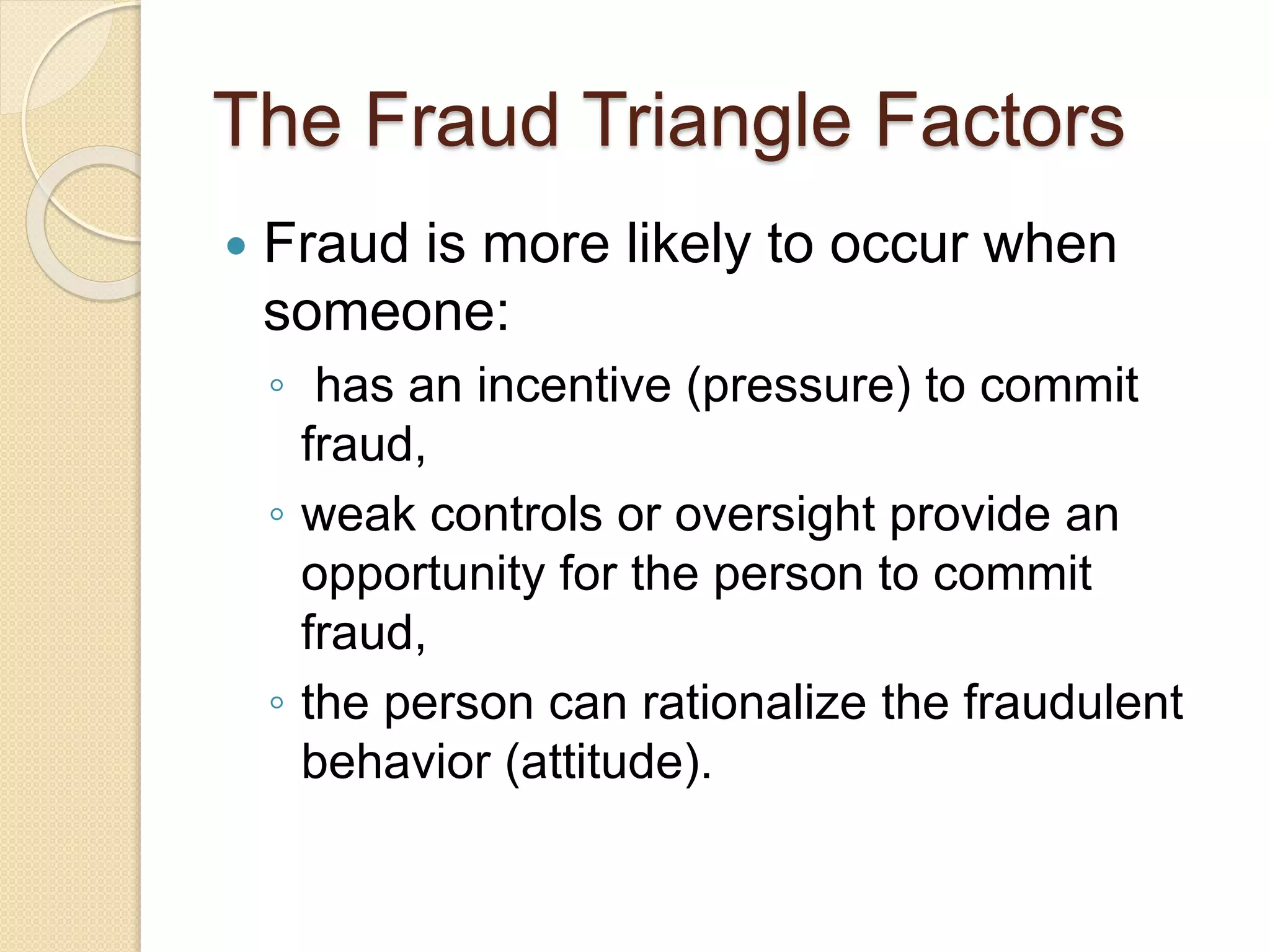 The Fraud Diamond | PPTX