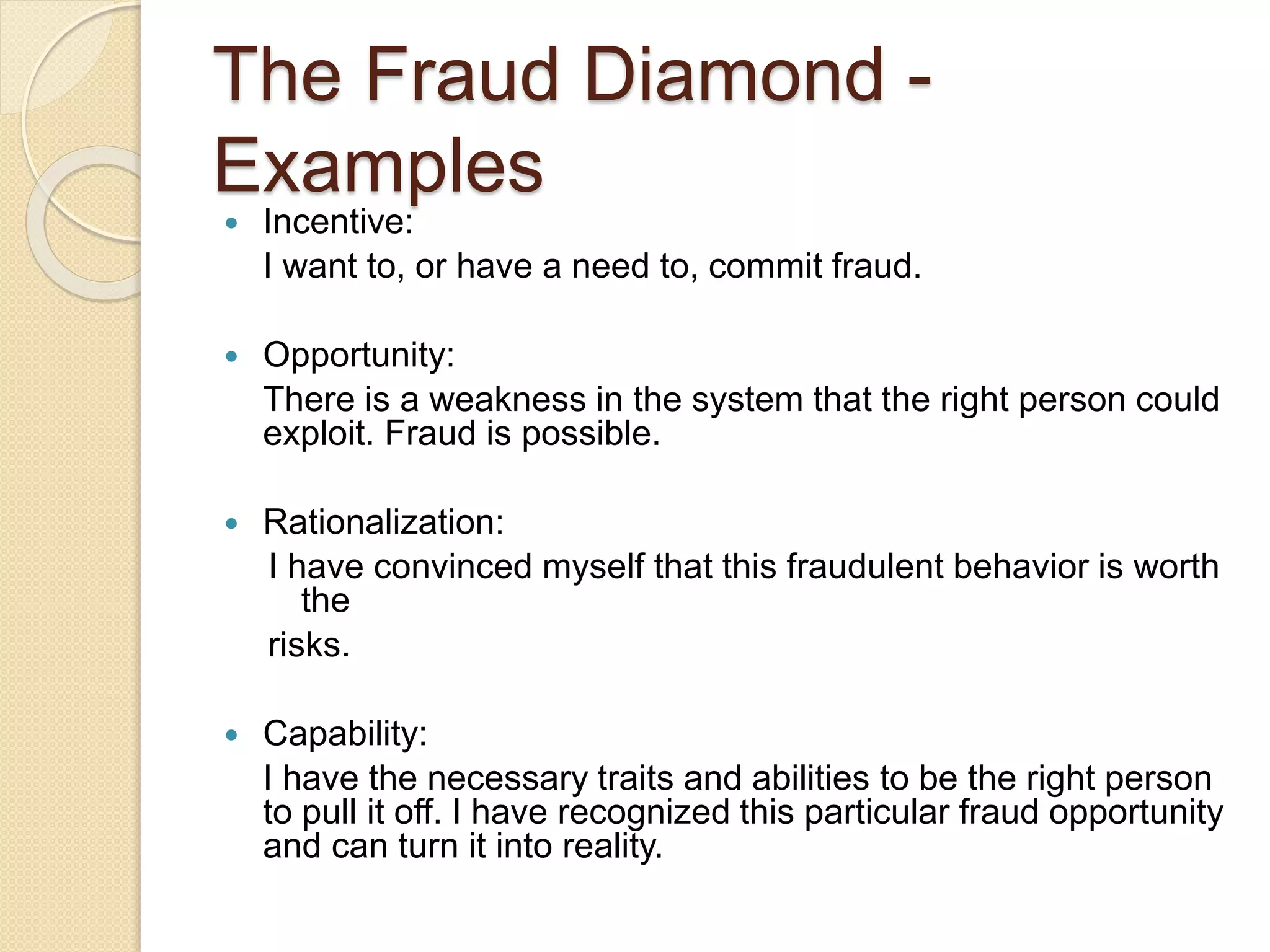 The Fraud Diamond | PPTX