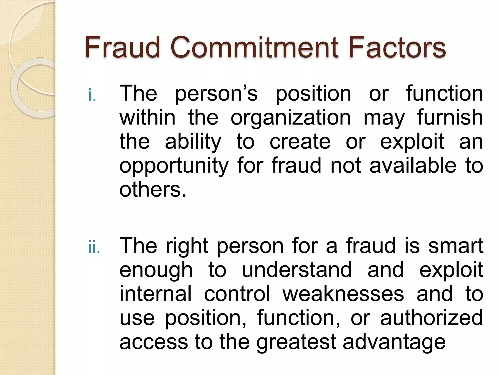 The Fraud Diamond | PPTX