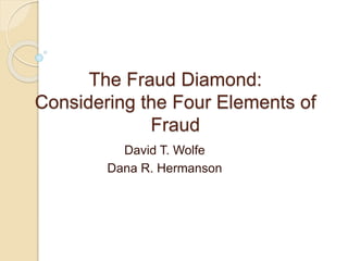 The Fraud Diamond | PPTX