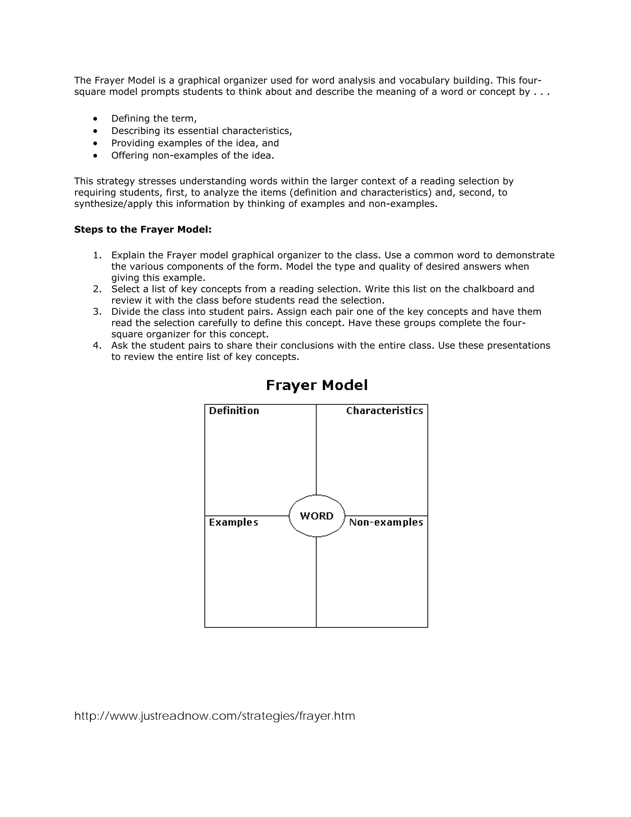 The Frayer Model | PDF