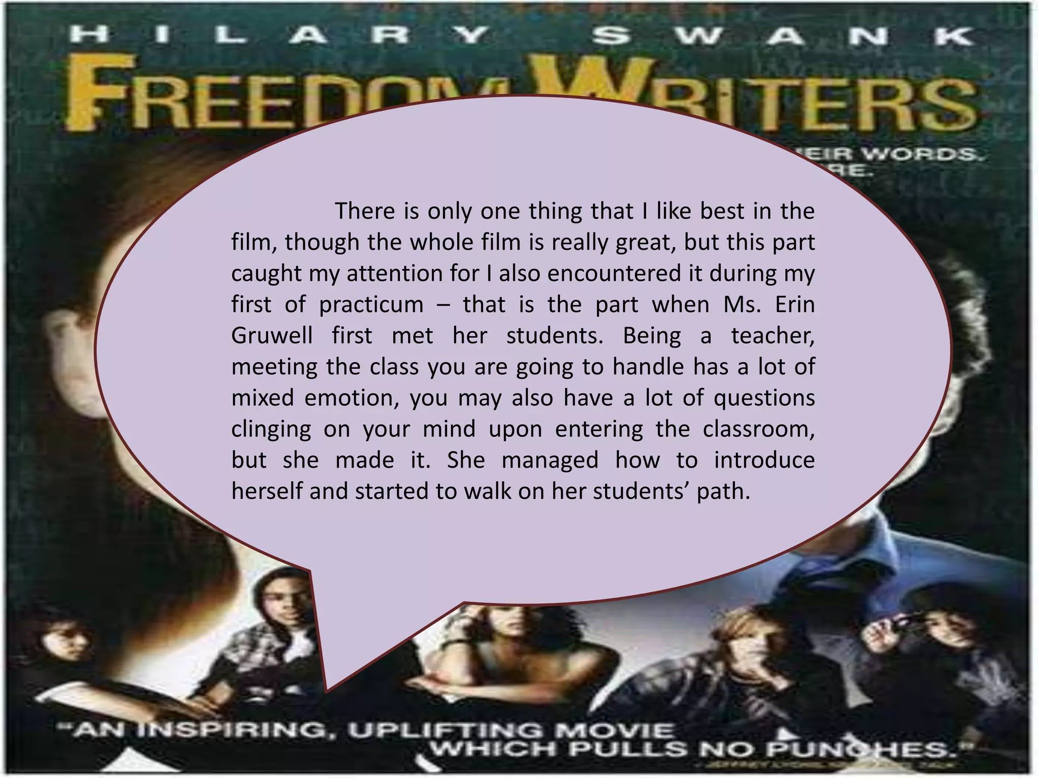 The freedom writers | PPTX