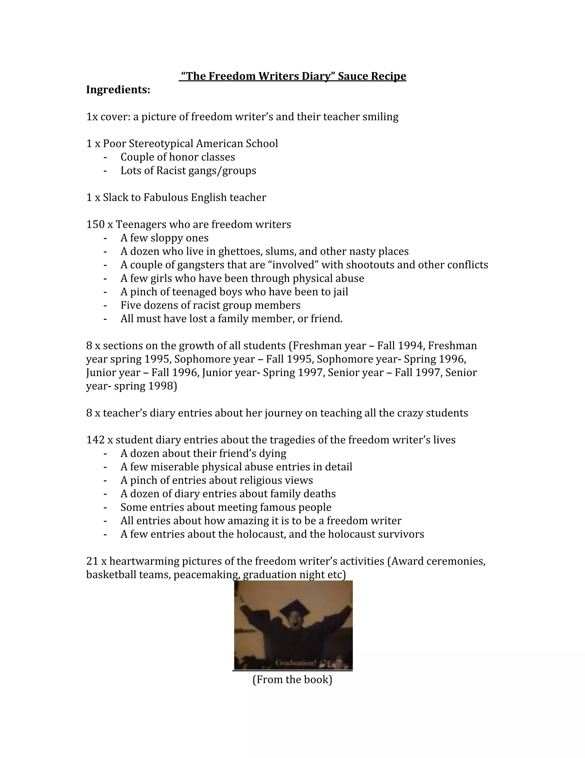 The freedom writers diary | DOCX